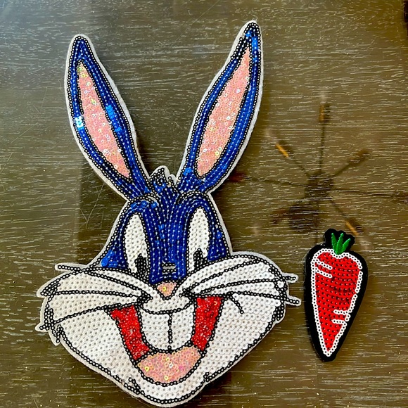 Warner Bros. | Accessories | Bugs Bunny And Carrot Sequin Patches Sew ...